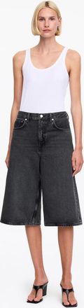 Arket Lange Jeansshorts -Schwarz