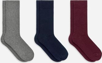 Arket Gerippte Socken Aus Supima-Baumwolle 3er-Pack -Rot