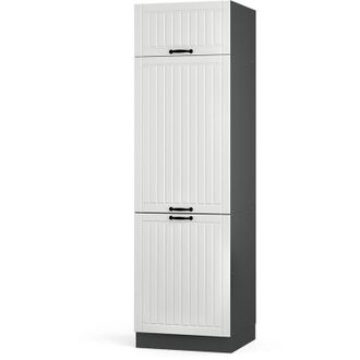 Vicco K&uuml;hlumbauschrank Fame-Line, Wei&szlig; Landhaus, 60 cm