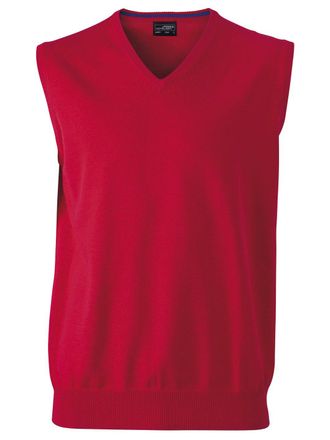 James & Nicholson Klassischer Baumwoll-Pullunder (3XL, bordeaux)