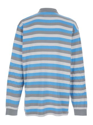ERL Mens Long-Sleeve Polo Multicolour Cotton Top