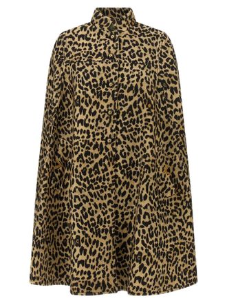 Valentino Garavani Leopard-Print Animalier Cape - Beige