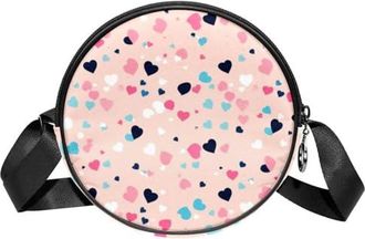 Generic Circle Sac &agrave; bandouli&egrave;re pour femme, imprim&eacute; l&eacute;opard, petit sac &agrave; dos &agrave; bandouli&egrave;re avec fermeture &eacute;clair, bretelles r&eacute;glables, sac &agrave; main rond d&eacute;cont