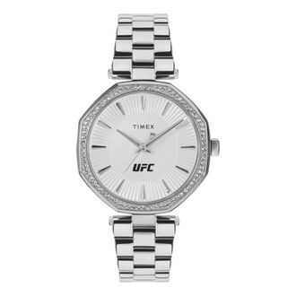 Timex Homme, Accessoires, Gris, Taille: ONE Size Montre UFC Jewel en Acier Inoxydable