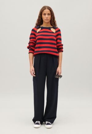 Claudie Pierlot Pull ray&eacute; bicolore