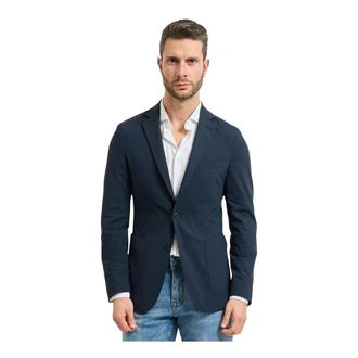 HUGO BOSS Homme, Vestes, Bleu, Taille: S Blazer en jersey stretch