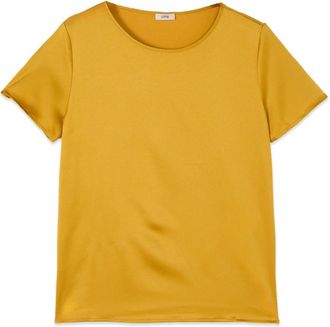 Oltre Femme, Tops, Jaune, Taille: 40 FR T-shirt bicolore
