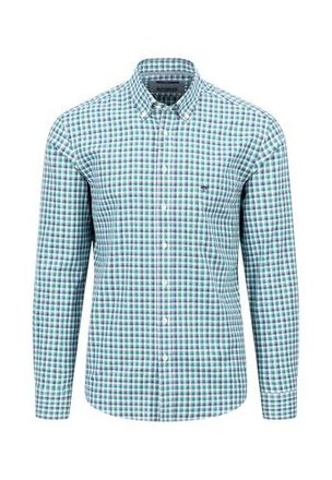 Fynch-Hatton Chemise boutonn&eacute;e &agrave; carreaux, Vert gazon., XXL