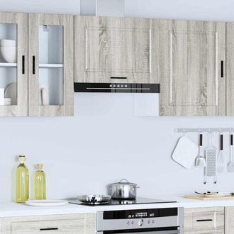 vidaXL K&uuml;chen-H&auml;ngeschrank Porto Grau Sonoma Holzwerkstoff Vidaxl