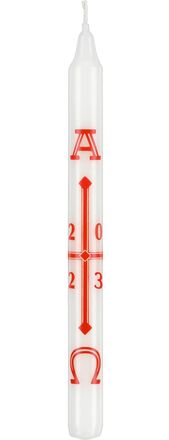 Wiedemann Osterkerze Leuchterkerzen 190 x 21 mm, Osternachtskerze, Alpha-Omega und Kreuz