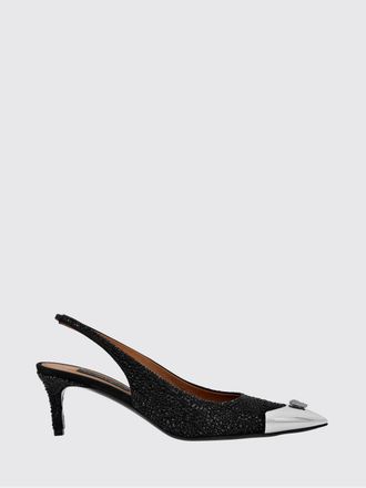 Philipp Plein Escarpins slingback en cuir avec Skull en cristaux et talon moyen
