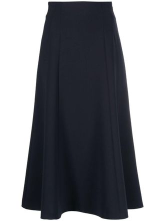 Moschino jupe &eacute;vas&eacute;e &agrave; taille haute - Bleu