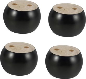 Aboofan 4stücke Runde Holz-kugelfüße Möbelstelzen Für Sofas Und Schränke Stabil Und rutschfest
