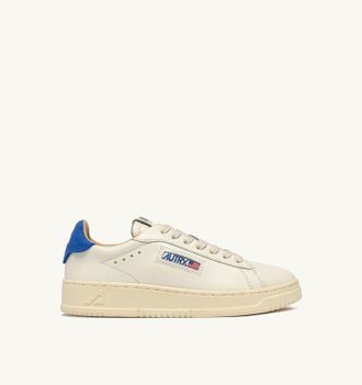 Autry BASKETS DALLAS LOW EN CUIR MARSHMALLOW ET LAPIS BLUE
