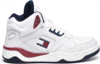 Tommy Jeans Homme, Chaussures, Blanc, Taille: 41 EU Basket Mid Top