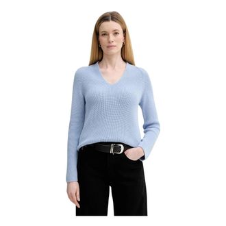 Marc O'Polo V-Ausschnitt Strickpullover - - Knitwear - Damen - Blau - XS