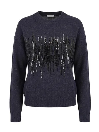 PESERICO Pull Col Rond - Bleu