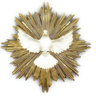 Generico Statue Heiliger Geist 19 x 19 cm aus Marmorharz zum Aufh&auml;ngen