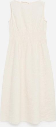 Arket Kleid Aus Seersucker -Wei&szlig;