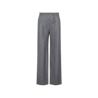 Max Mara Wide Hosen - - Trousers - Damen - Grau - S