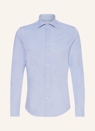 Profuomo Profuomo Piqu&eacute;-Hemd Slim Fit blau