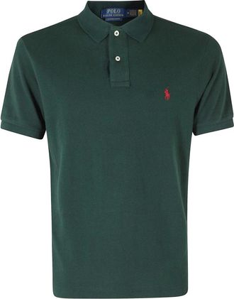 Polo Ralph Lauren Homme, Tops, Vert, Taille: XL Custom Slim Fit Mesh Polo