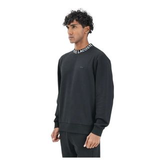 Lacoste Homme, Sweatshirts et sweats &agrave; capuche, Noir, Taille: XL Jacquard Branded Jersey SweaT-shirt