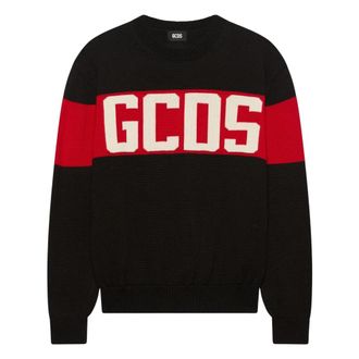 GCDS Band Logo Rundhals-Pullover - - Knitwear - Herren - Schwarzk - S
