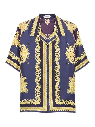 Versace Manteau En Cuir - Violet