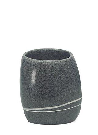 Kleine Wolke 5080912852 Stones Gobelet &agrave; Dents Polyr&eacute;sine Gris 40 x 30 x 10 cm