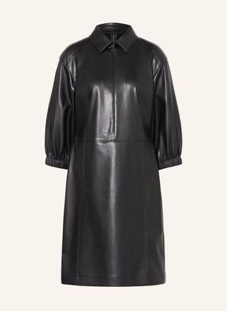 Marc Cain Kleid In Lederoptik Mit 3/4-Arm schwarz