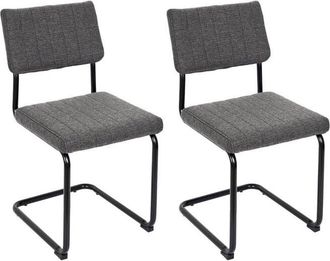 Paris Prix Paris Prix - Lot de 2 Chaises Alban 84cm Gris Chiné