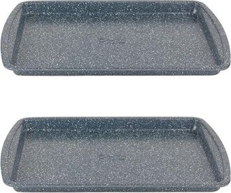 Russell Hobbs Plaques de Cuisson Antiadh&eacute;sives Nightfall Stone, Set de 2, Acier au Carbone, R&eacute;sistance jusqu&agrave; 220&deg;C, Facile &agrave; Nettoyer, Id&eacute;al pour Cuisson au Four, 