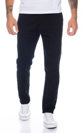 Rock Creek Herren Designer Chino Hose Regular Slim Chinohose RC-390 Schwarz W30 L30