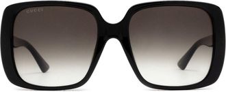 Gucci Eckige Sonnenbrille - Schwarz