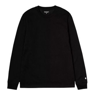 Carhartt Work in Progress Homme, Tops, Noir, Taille: S T-shirt noir à manches longues en coton