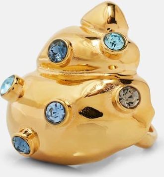 Oscar De La Renta Ring Seashell mit Kristallen