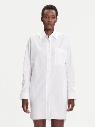 Calvin Klein Jeans Hemdkleid LV047C022G Wei&szlig; Oversize