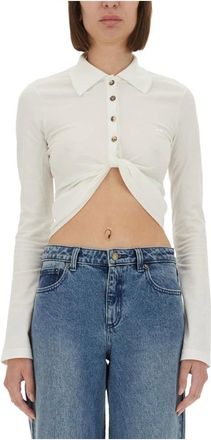 Courr&egrave;ges Femme, Tops, Blanc, Taille: 40 FR Polo Chemises