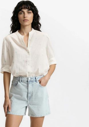 La Redoute Collections Blouse Col Rond &Agrave; Broderies Florales Manches 3/4