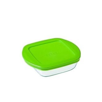 Pyrex 4936456 Cook&store Plat &Agrave; Four En Verre Carr&eacute; Avec Avec Couvercle 14x12 Cm