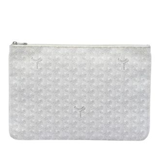 Goyard Pre-owned Senat MM Canvas Clutch - - Pre-owned - Damen - Wei&szlig; - ONE SIZE