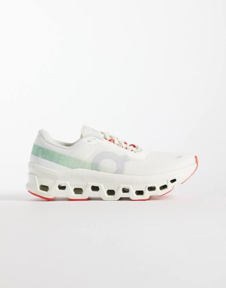 On Cloudmonster 1 - Lauf-Sneaker in Wei&szlig; und Gr&uuml;n