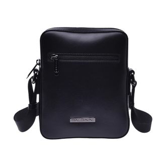Baldinini Homme, Sacs, Noir, Taille: ONE Size Black leather crossbody bag