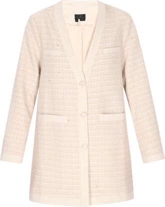 Dreimaster Dreimaster Mantel Mantel Damen hellbeige Glitzer