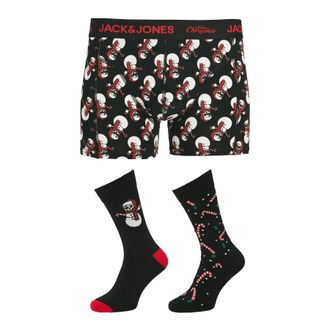 Jack & Jones Jack & Jones Set Boxershorts und Socken Snow Skulls Giftbox 12285138 Schwarz