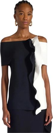 Liviana Conti Femme, Blouses et Chemises, Multicolore, Taille: 40 FR Daisy Ruffled Top