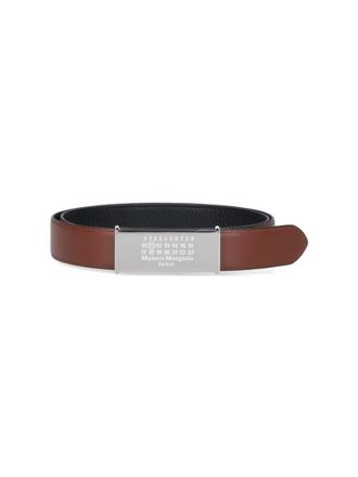 Maison Margiela G&uuml;rtel - Numeric Reversible Belt - Brown/Black - Gr. 90 - in Schwarz - f&uuml;r Damen