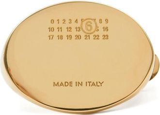 Maison Margiela Femme, Accessoires, Jaune, Taille: ONE Size Engraved Numbers Motif Earrings