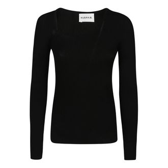 P.A.R.O.S.H. Lang&auml;rmliger Pullover - - Knitwear - Damen - Schwarzk - S